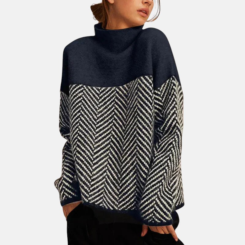 Eva - Herringbone Knit Sweater – Mason & Chloe Vancouver